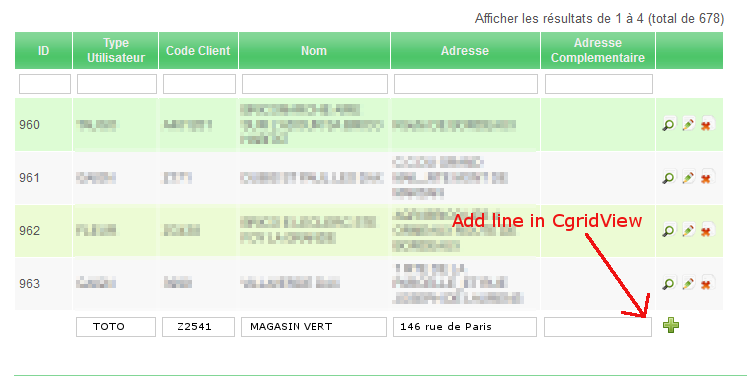 Add An Item In Cgridview General Discussion Yii Framework Forum